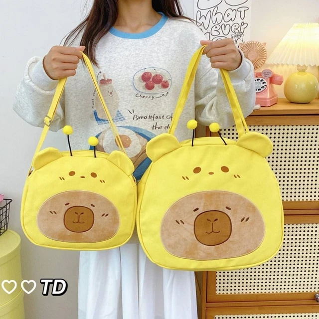 CAPYBARA PLUSH BACKPACK Capibara Shoulder Bag Bee Capybara Handbag ...