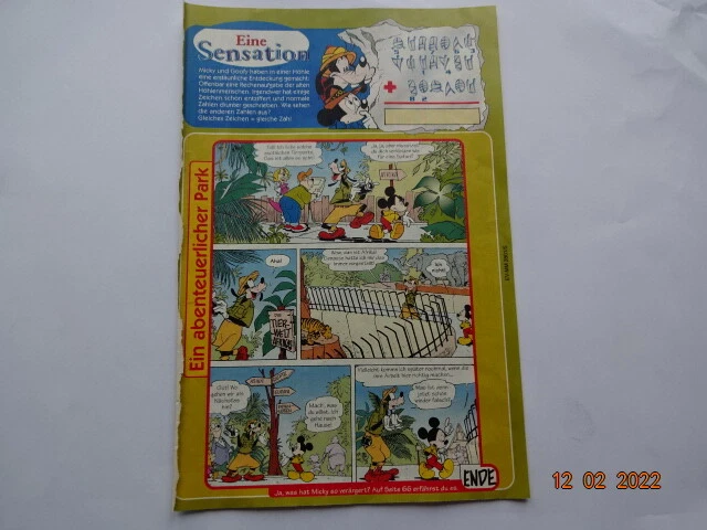MICKY MAUS WERBUNG / Kurzgeschichte / Ein abenteuerlicher Park EUR 1,00 ...