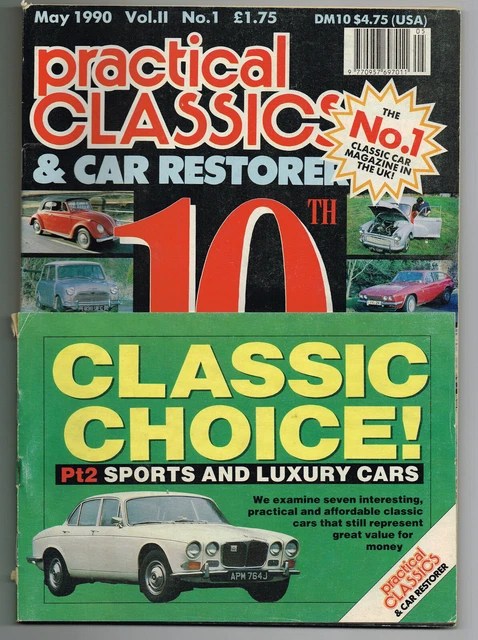 PRACTICAL CLASSICS MAGAZINE May 1990 10th Birthday Issue Classic Choice ...