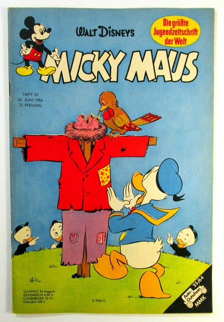 MICKY MAUS 1964 Heft 25 vom 20 Juni 1964 Walt Disney Original Ehapa ...