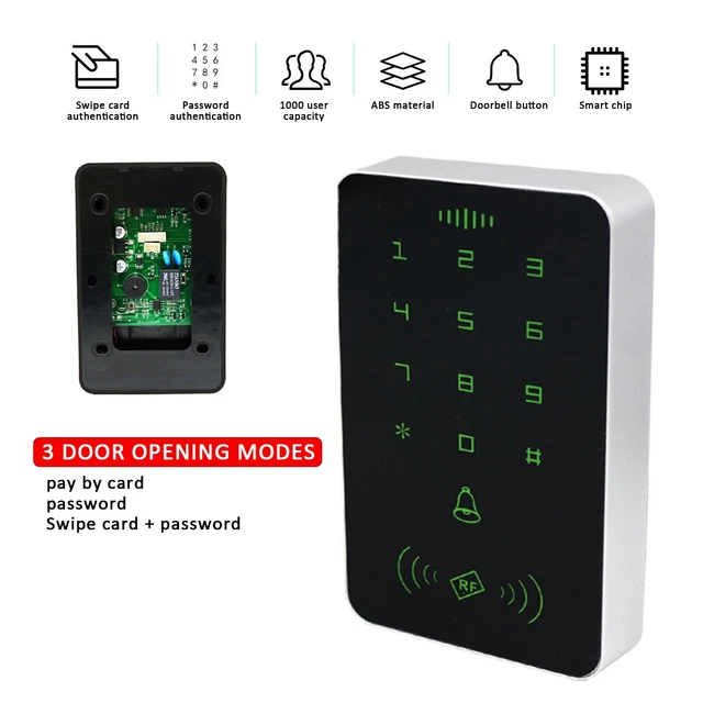 SECURITY PASSWORD SMART Door Lock + RFID Card Reader Keypad Entry ...