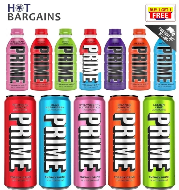 PRIME HYDRATION ENERGY Drinks by Logan Paul & KSI American IMPORT Prime ...