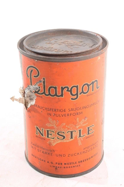 ANCIENNE BOITE DE Conserve Vintage Nestle Pelargon Poudre Lait Déco ...