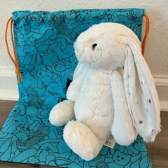 JELLYCAT BASHFUL TWINKLE Bunny White Cream Star Ears 31cm With Tags ...