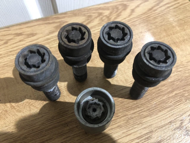 GENUINE VW T5 T6 TRANSPORTER LOCKING WHEEL NUTS BOLT KEY SET 19mm VAN ...