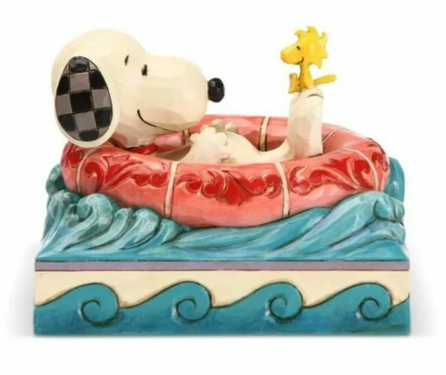 JIM SHORE SNOOPY Peanuts Woodstock Raft "Float Away" 6005942 New * Free ...
