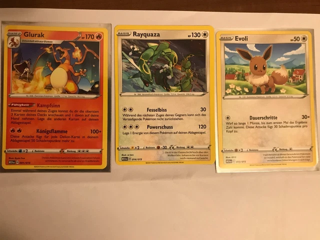 POKEMON KARTEN DEUTSCH Mc Donalds 2025 Glurak, Rayquaza, Evoli Zugabe ...