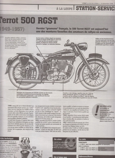 MOTO TERROT 500 RGST collection EUR 4,00 - PicClick FR