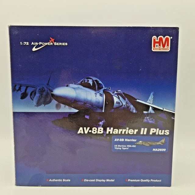 HOBBY MASTER BAE AV-8B Harrier II USMC VMA-542 Flying Tigers 1/72 ...