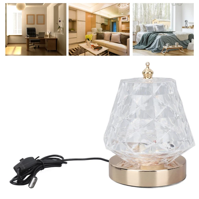 *CRYSTAL TABLE LAMP 16 RGB Color Changing Night Light Romantic LED ...