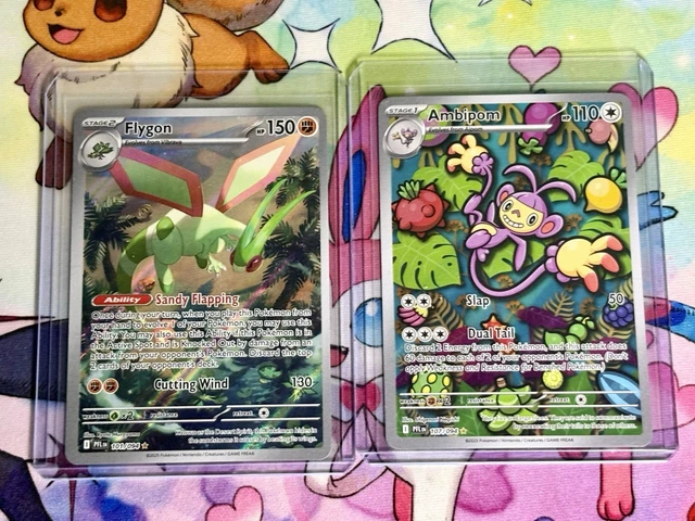 FLYGON 101/094 & Ambipom 107/094 Phantasmal Flames Illustration Rares £ ...