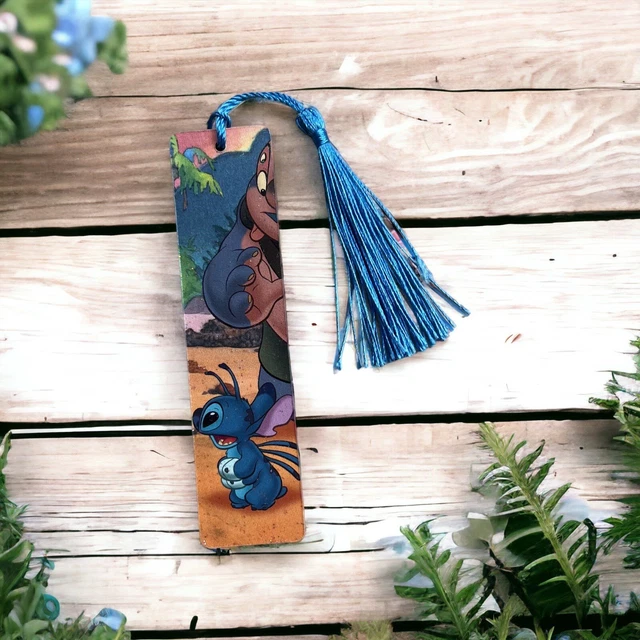 UPCYCLED DISNEY BOOK Lilo And Stitch Wooden Bookmark Book Gift £3.49 - PicClick UK