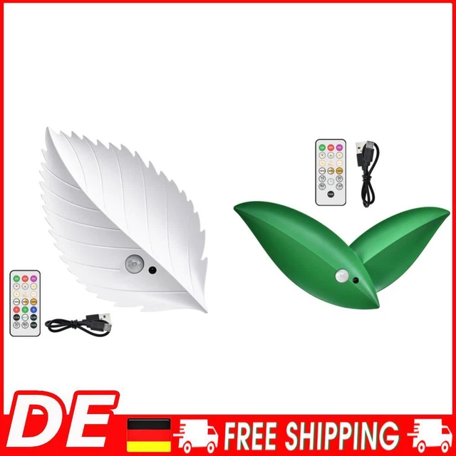 HUMAN BODY SENSOR Light Rechargeable Magnetic Cordless Wall Light (Leaf ...