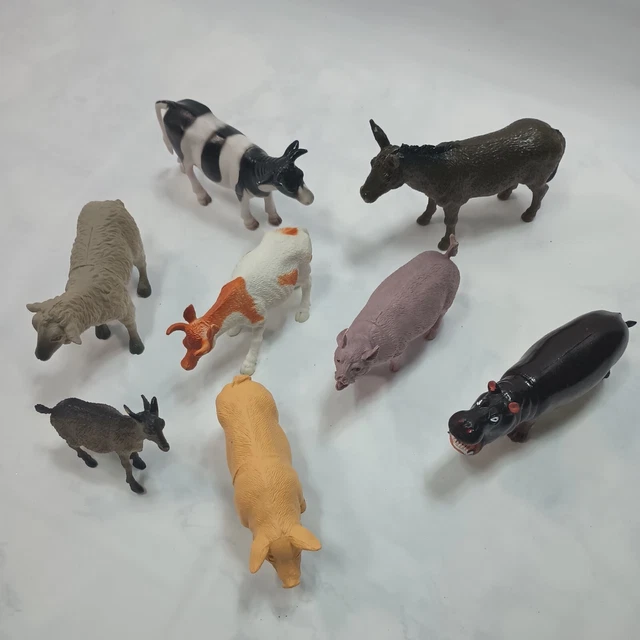 VINTAGE TOYS MINI PVC HORSES & Farm Animals FIGURES Lot Of 12 GC ...