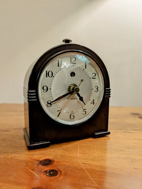 BRITISH MID-CENTAURY GENALEX Desk Clocks, Brown Bakelite £25.00 ...