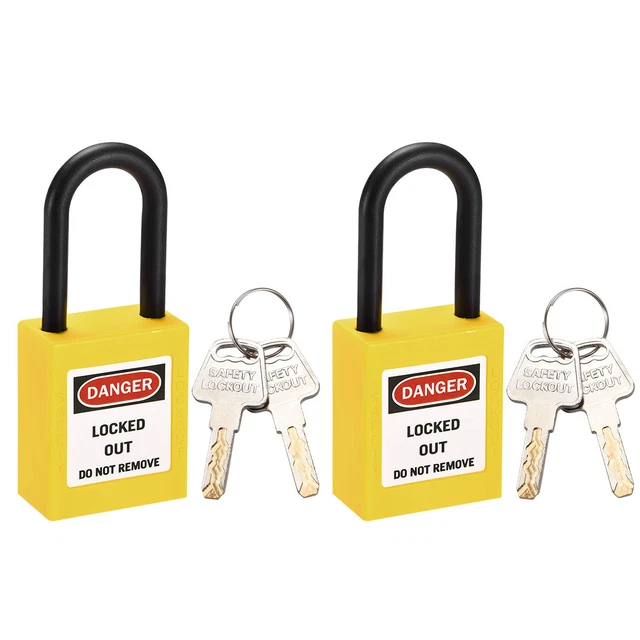 LOCKOUT TAGOUT LOCKS 1-1/2 Inch Shackle Key Different Safety Padlock ...