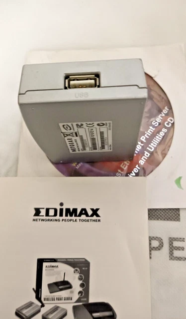 NETGEAR PS121 MULTIFUNKTION Druck Server USB auf RJ45 Netzwerk+Netzteil ...