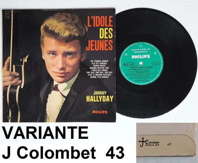 JOHNNY HALLYDAY &L'IDOLE des jeunes" 33 T vinyle original B 76.571 R ...