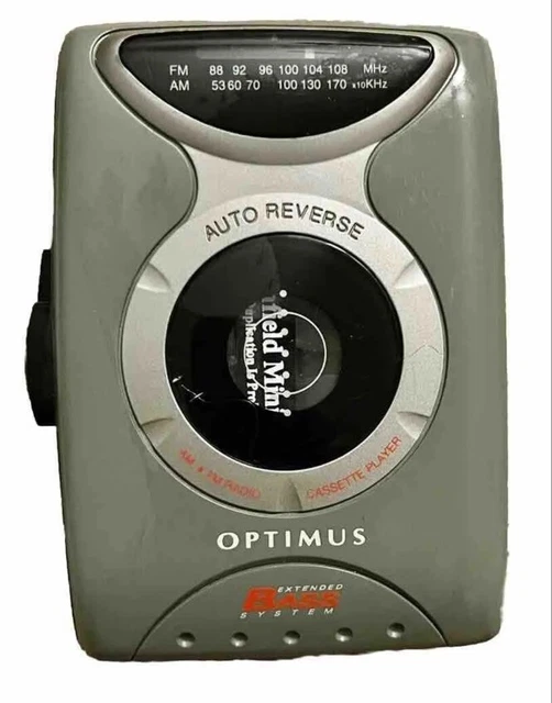 OPTIMUS WALKMAN AUTO-REVERSE Stereo Cassette Player FM Radio SCP-101 ...