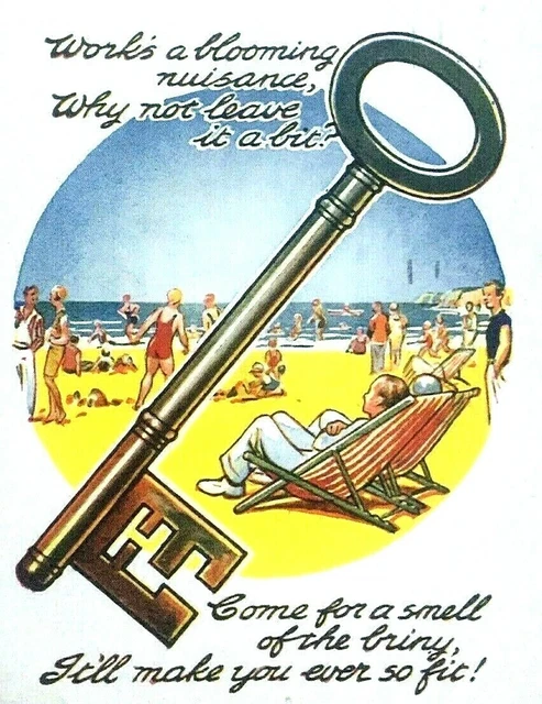EARLY BAMFORTH SEASIDE Comic Postcard Poem Key Beach No.3962 1930s EUR ...