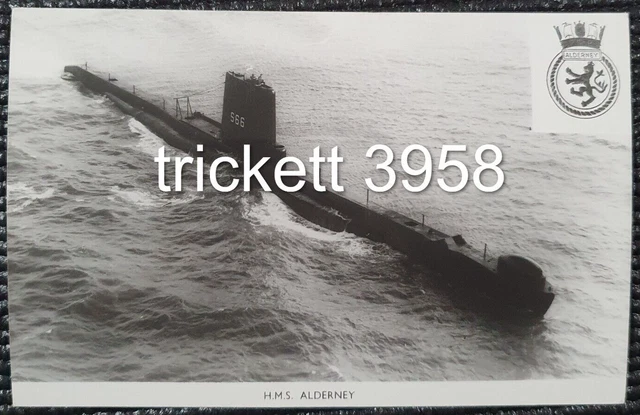 ROYAL NAVY SUBMARINE - HMS Alderney - 5.5"x 3.5" Photograph. British ...