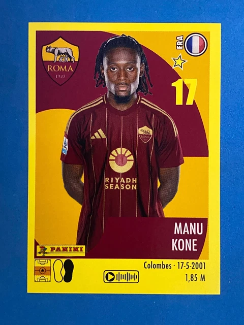 FIGURINE CALCIATORI PANINI 2024-25 2025 n.450 Manu Kone (Roma) EUR 1,00 ...