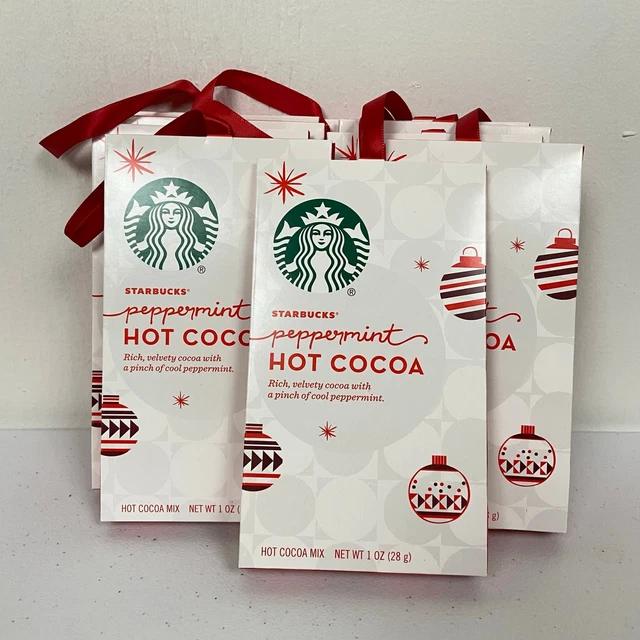 STARBUCKS PEPPERMINT HOT Cocoa Mix 9-1 oz. Envelopes Hot Chocolate BB 6 ...