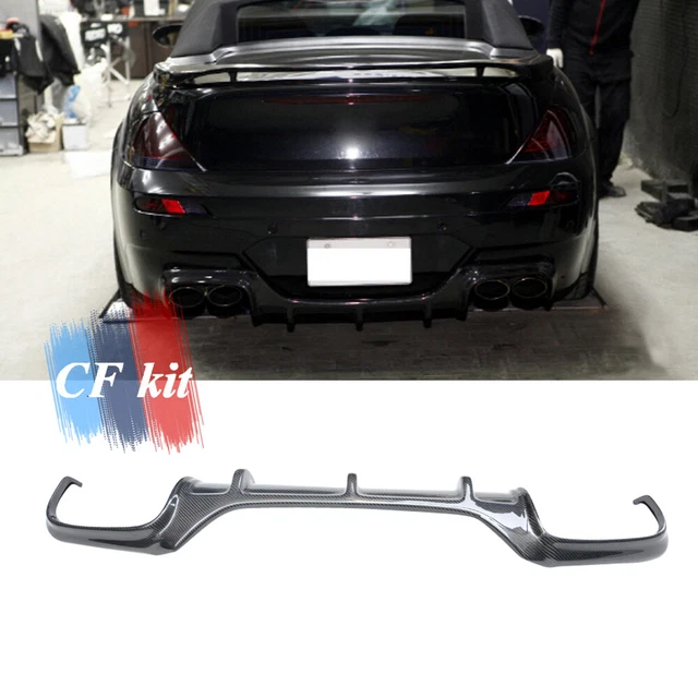 CARBON FIBER V Style Rear Bumper Lip Spoiler Diffuser For BMW E63 E64 ...