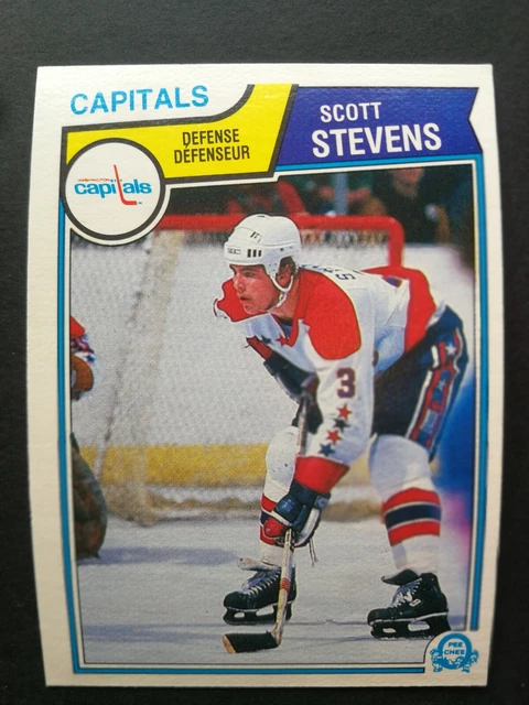 1983-84 OPC O-PEE-CHEE Hockey Set Break #376 Scott Stevens RC High ...