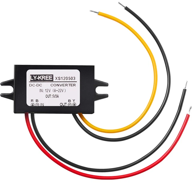 WEEWOODAY DIRECT CURRENT Converter 12v to 5v 3a 15w Buck Converter ...