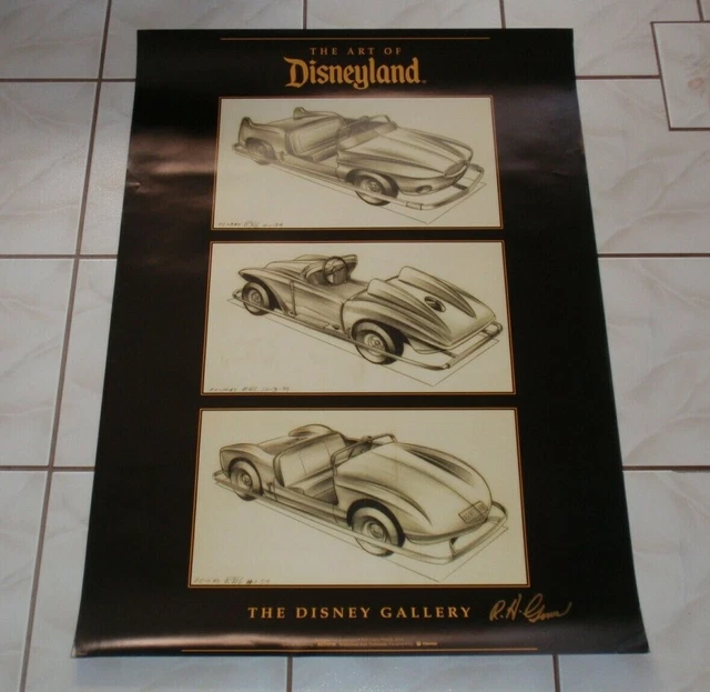 DISNEY IMAGINEERING LEGEND Bob Gurr Art Of Disneyland Autopia Signed ...