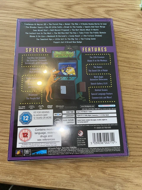 THE SIMPSONS COMPLETE SERIES 13 DVD 13th Thirteenth Season Thirteen ...
