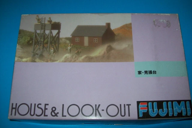 FUJIMI WW2 GERMAN HOUSE & LOOKOUT WITH SOLDIERS 1:76 scale kit £5.99 ...