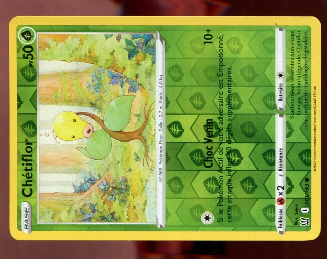 POKEMON (EB5) STYLES De Combat Holo Inv N° 001/163 Chetiflor EUR 5,99 ...