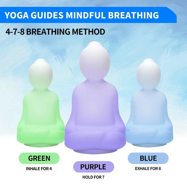 BREATHING LIGHT SILICONE Night Light Guided Visual Meditation Tool ...