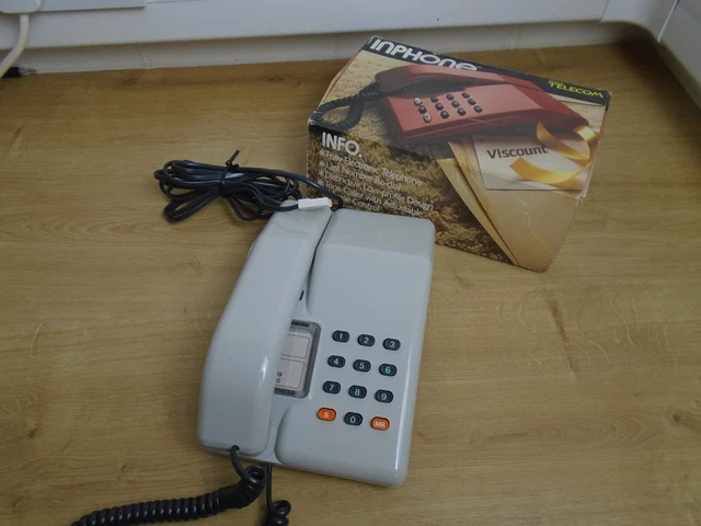VINTAGE BRITISH TELECOM Viscount Inphone Telephone with Box £18.00 ...
