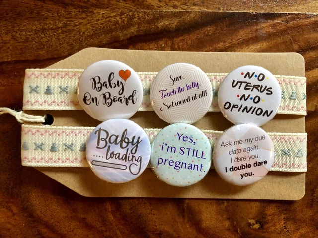 PREGNANCY PREGNANT EXPECTING Baby Shower Baby on Board - Button Pin ...