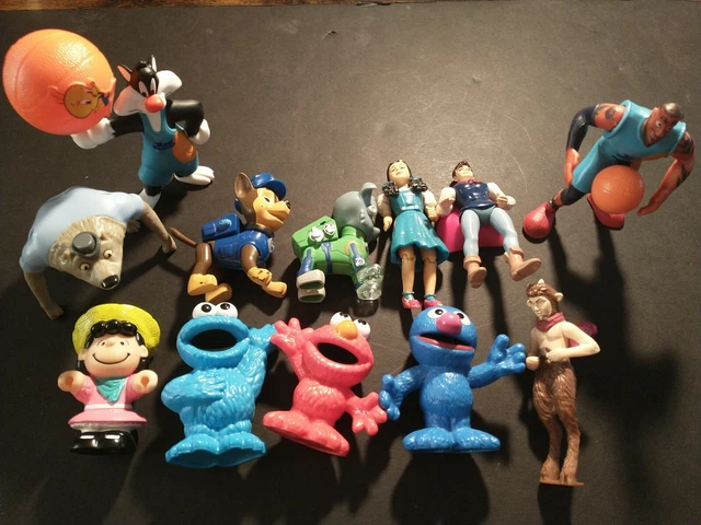 SESAME STREET FIGURE Set ELMO Cookie Monster Grover space jam peanuts ...