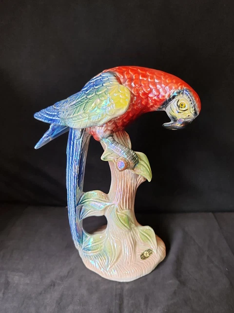 RARE VINTAGE JEMA Holland Lustre Ware Large Parrot Figurine, N. 825 £27 ...