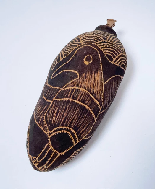 VINTAGE AUSTRALIAN ABORIGINAL Hand Carved Boab Nut Indigenous Art £83. ...