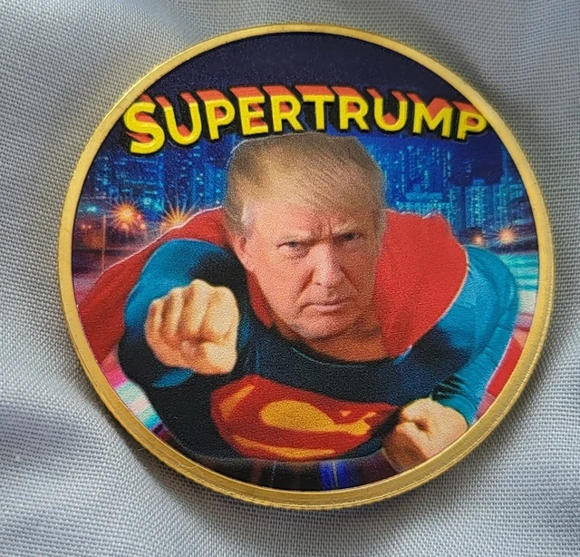 DONALD TRUMP SUPER Joe Biden Man Gold Coin Signed US President Election ...