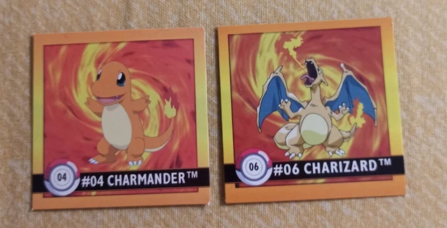 POKEMON CARD STICKERS Official - Charizard - Charmander - No Gold Star ...