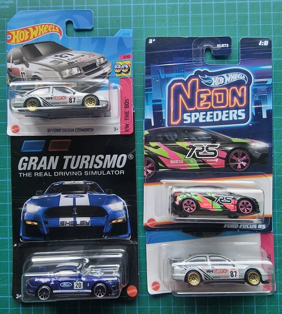 HOT WHEELS FORD Gran Turismo Neon Speeder Focus RS Sierra Cosworth ...