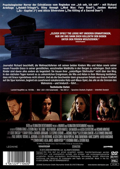 THE LODGE *2019 Riley Keough, Jaeden Martell, Lia McHugh* NEW Region 2 ...