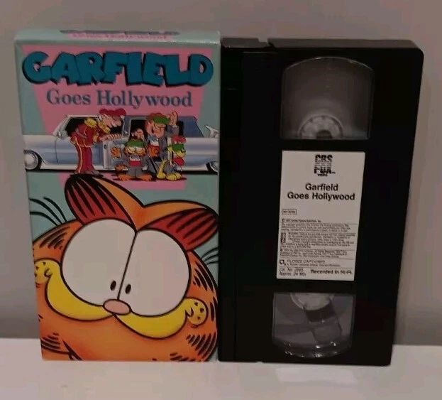 GARFIELD GOES HOLLYWOOD VHS Tape 1990 Classic Animated Cartoon CBS Fox ...