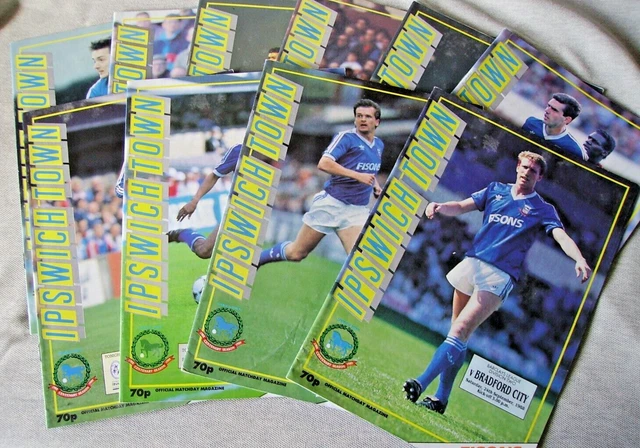 10 X IPSWICH Town Home Programmes 1988-89 £2.79 - PicClick UK