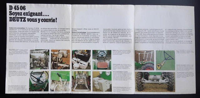 PROSPECTUS TRACTEUR BROCHURE Deutz D4506 KHD Prospekt 21x30cm 3 pages ...