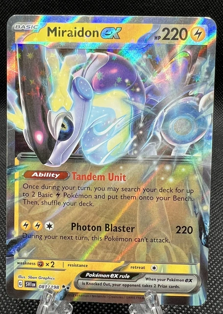 POKÉMON TCG MIRAIDON ex Scarlet & Violet - Base Set 081/198 Holo Double ...