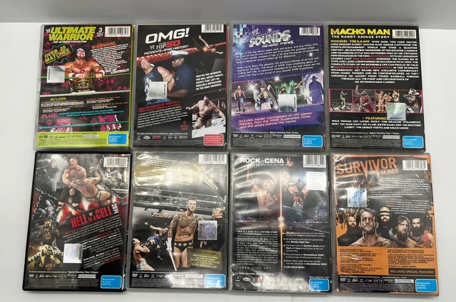 WWE DVD BUNDLE x 18 DVDs John Cena The Rock Macho Man Payback TLC ...