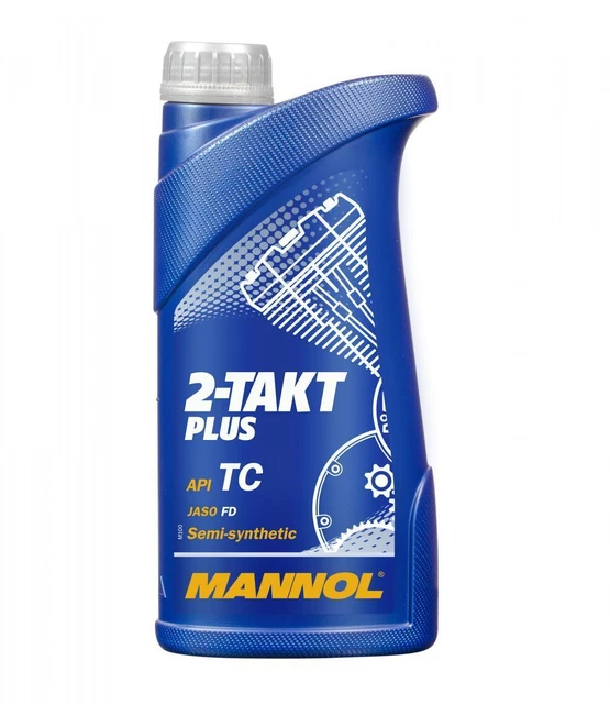 2T OIL 1L for KTM 50 Adventure Senior 2003-2010 Mannol 2-Takt Plus 2 ...